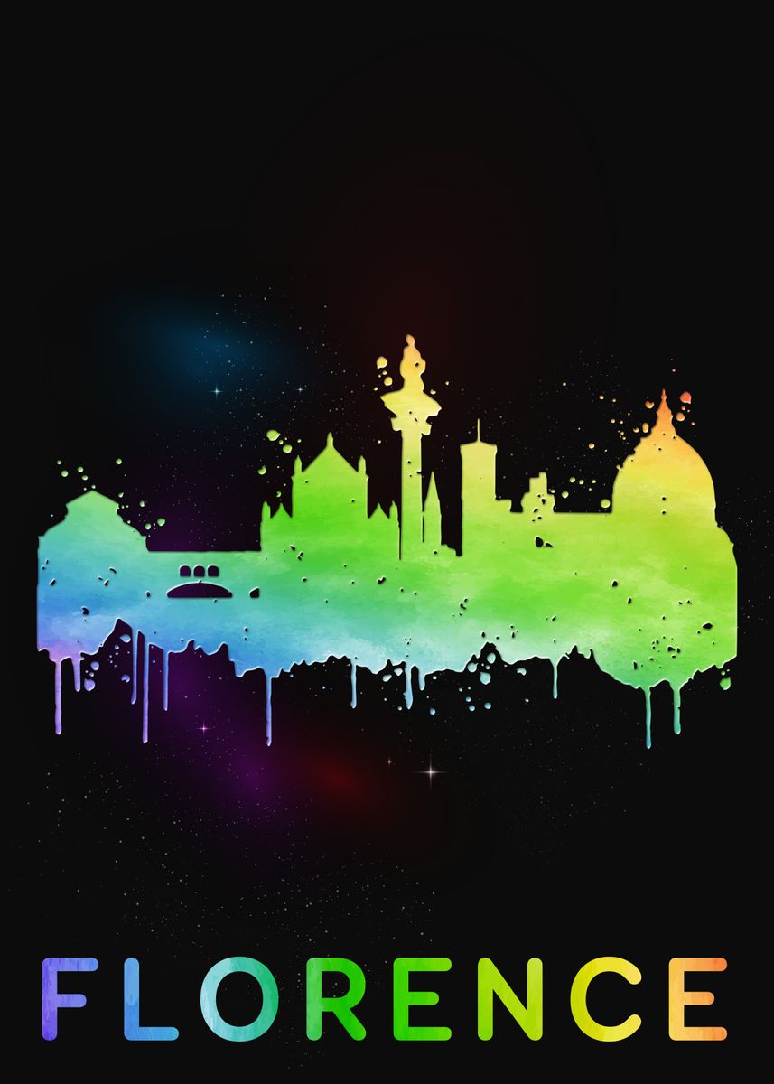 'lorence City Florence' Poster, picture, metal print, paint by Terrance ...