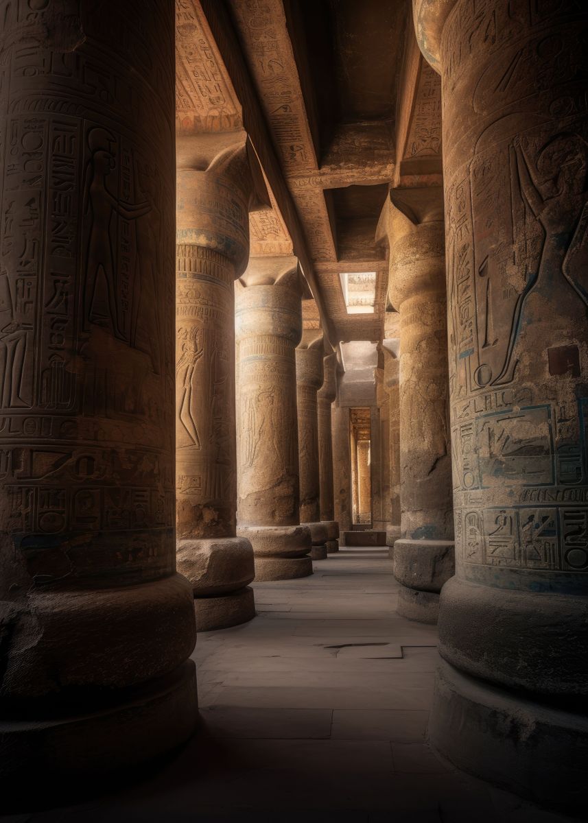 'Great Hypostyle Hall' Poster by Morphic Prints | Displate