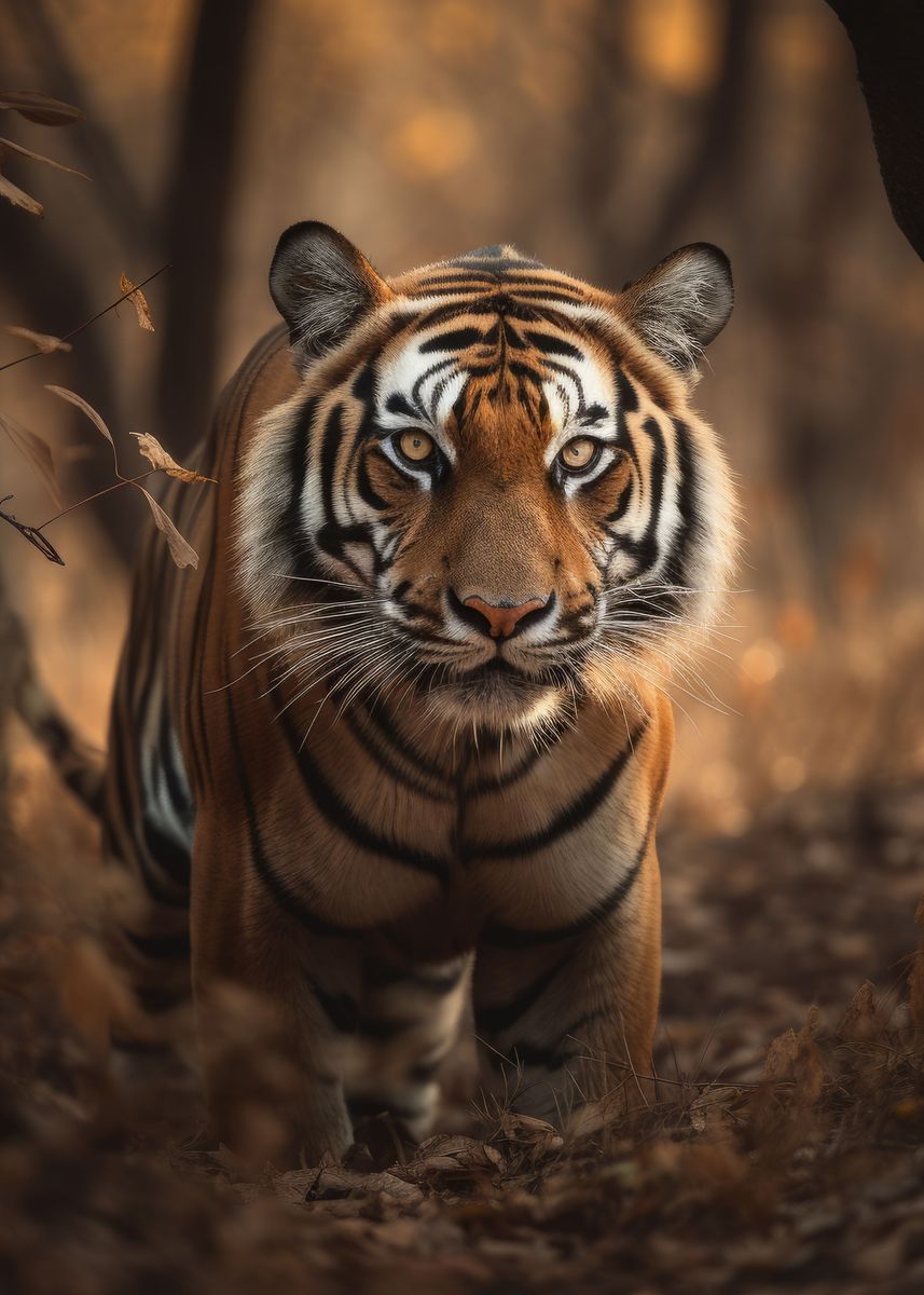 'Tiger Wildlife Photography' Poster by Five Senses Art | Displate