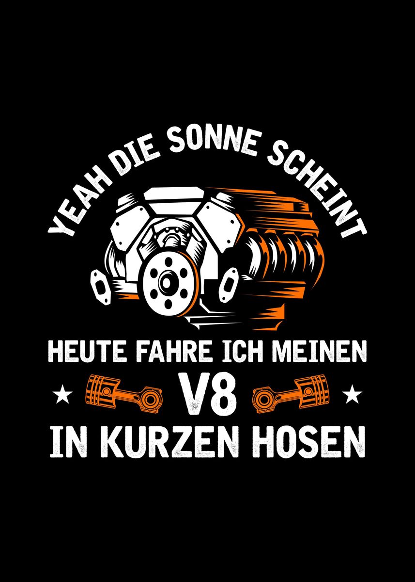 'Tuner Tuning German V8' Poster, picture, metal print, paint by ...
