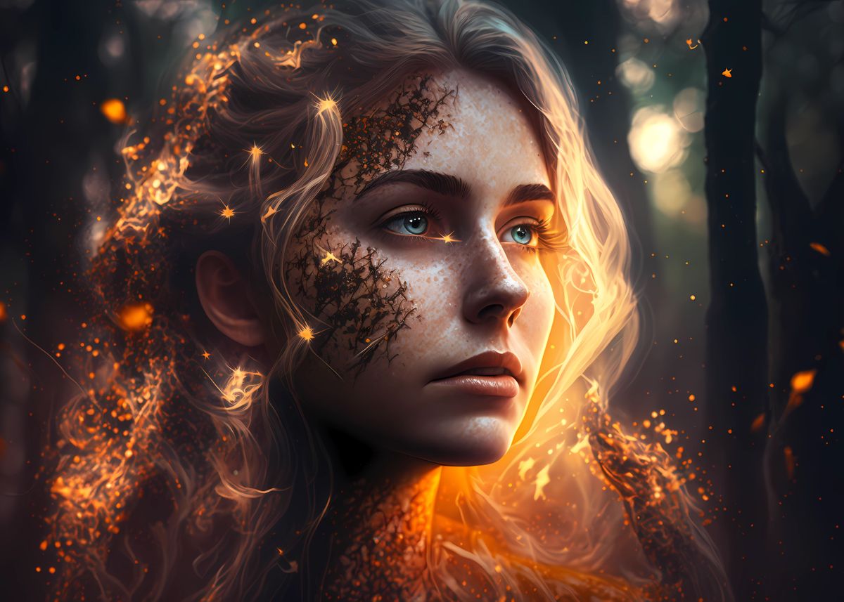 'Glowing ephemeral being' Poster by Jiri Hodecek | Displate