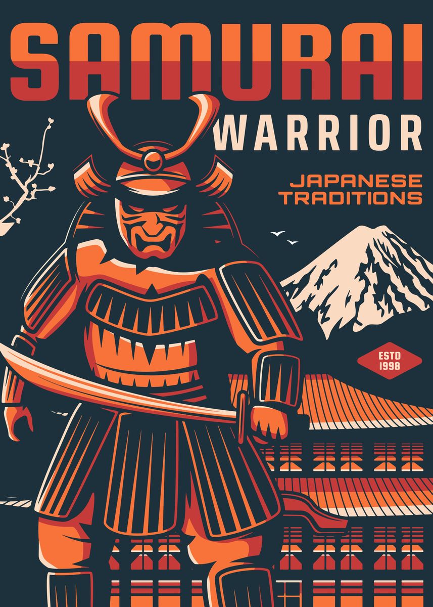 'Samurai Japan' Poster, picture, metal print, paint by jaydenjtu Nature ...