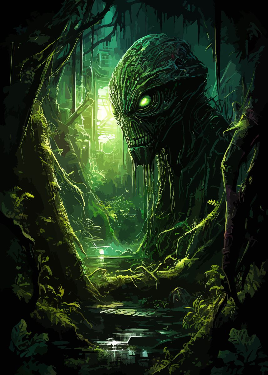 'Forest Decomposer Eater' Poster, picture, metal print, paint by Nasmed ...