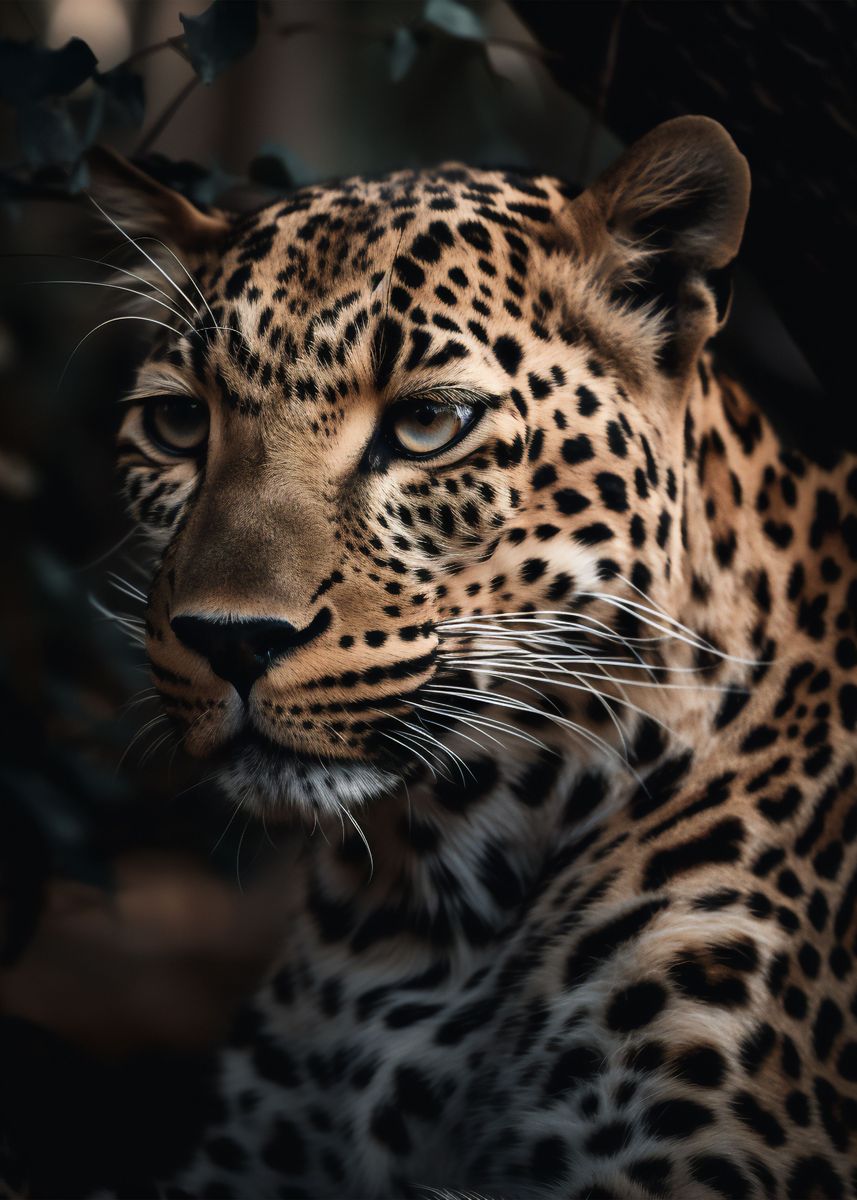 'Fierce Leopard' Poster, picture, metal print, paint by Zooscape ...