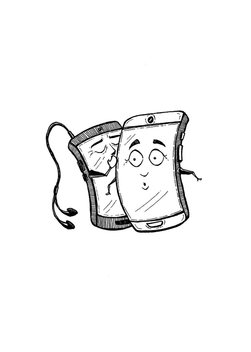 'Smart Phones Text' Poster, picture, metal print, paint by ...