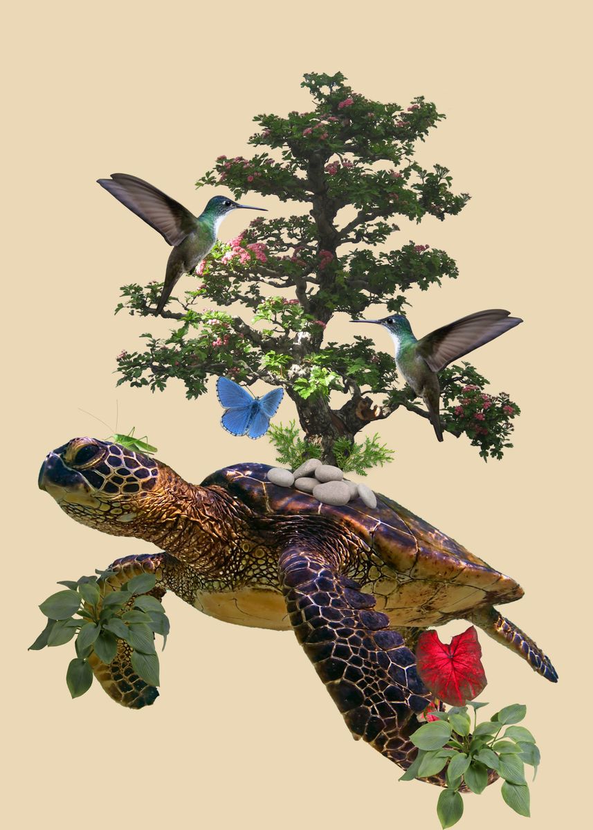 'surreal turtle' Poster, picture, metal print, paint by EDSON RAMOS ...