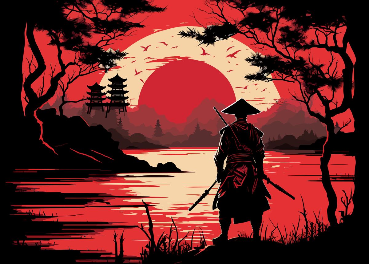 'Samurai Japan' Poster by jaydenjtu Nature | Displate