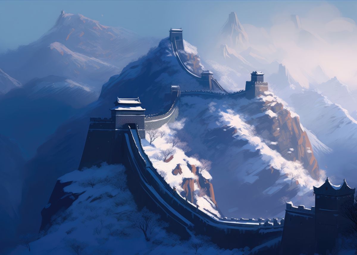 'The Great Wall of China' Poster by IArtWork | Displate
