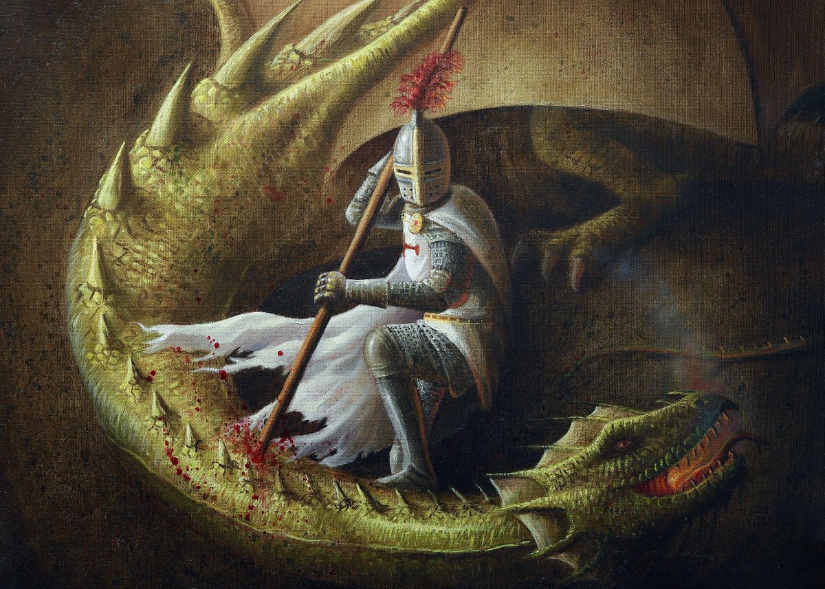 'Saint George with dragon' Poster by Certon Kisters | Displate