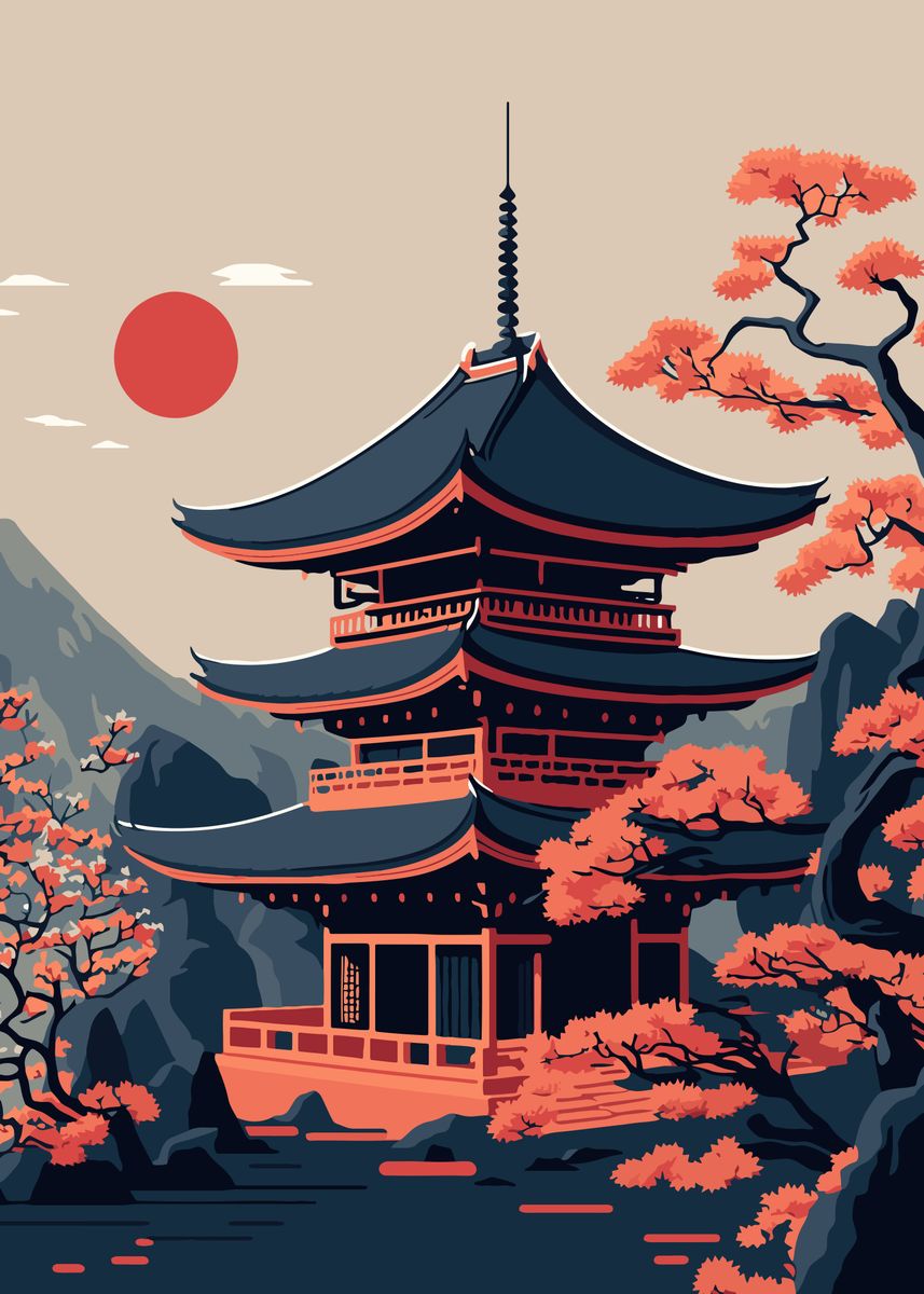 'Japanese Cultural' Poster, picture, metal print, paint by jaydenjtu ...