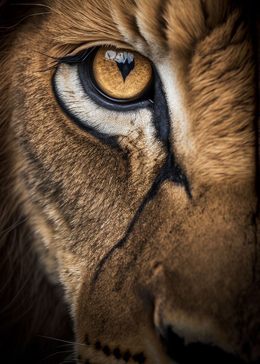 'A Cats Warm Gaze' Poster, picture, metal print, paint by Yurbart ...