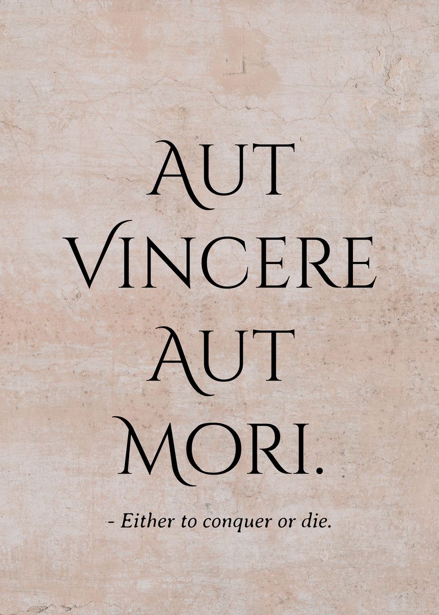 'Latin Quote To Conquer' Poster, picture, metal print, paint by Jovana ...
