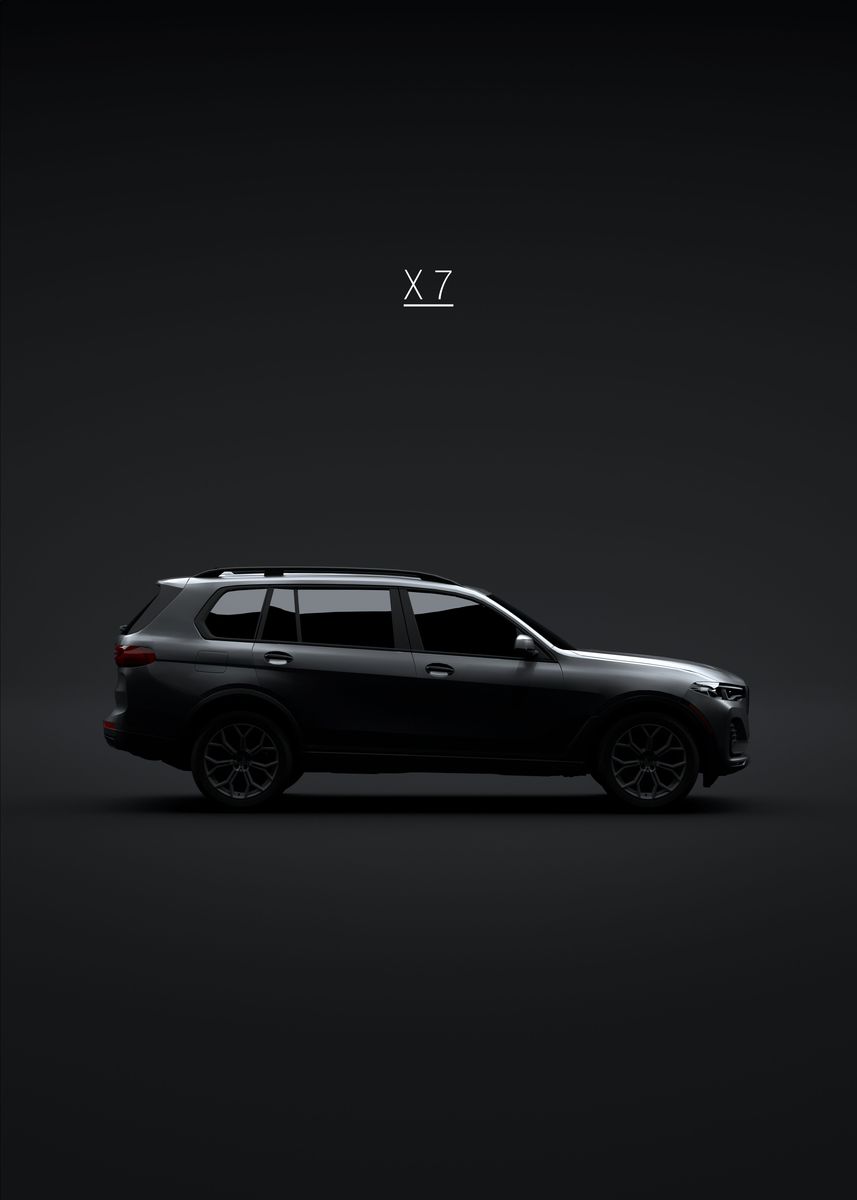 '2021 BMW X7' Poster, picture, metal print, paint by 21 MXM | Displate
