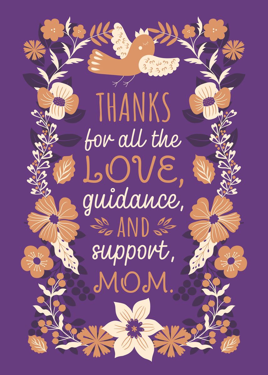 'Thanks Mom' Poster, picture, metal print, paint by Cool Worker | Displate