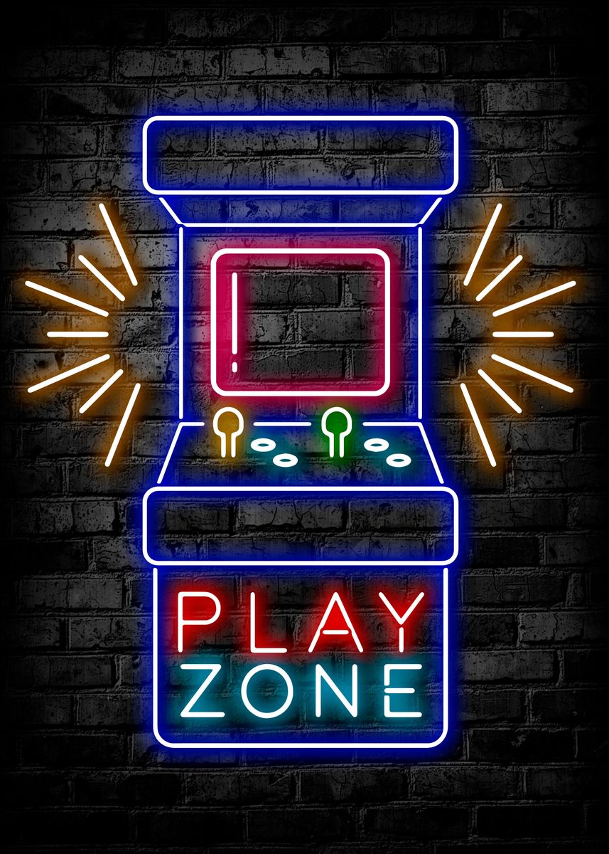 'Play Zone' Poster, picture, metal print, paint by Metal Posters | Displate