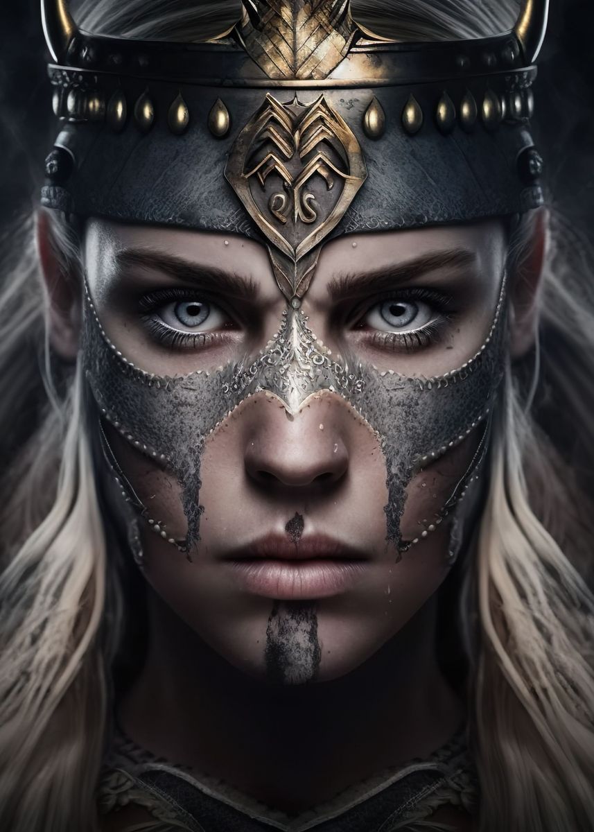 'Viking Warrior Princess' Poster, picture, metal print, paint by ...