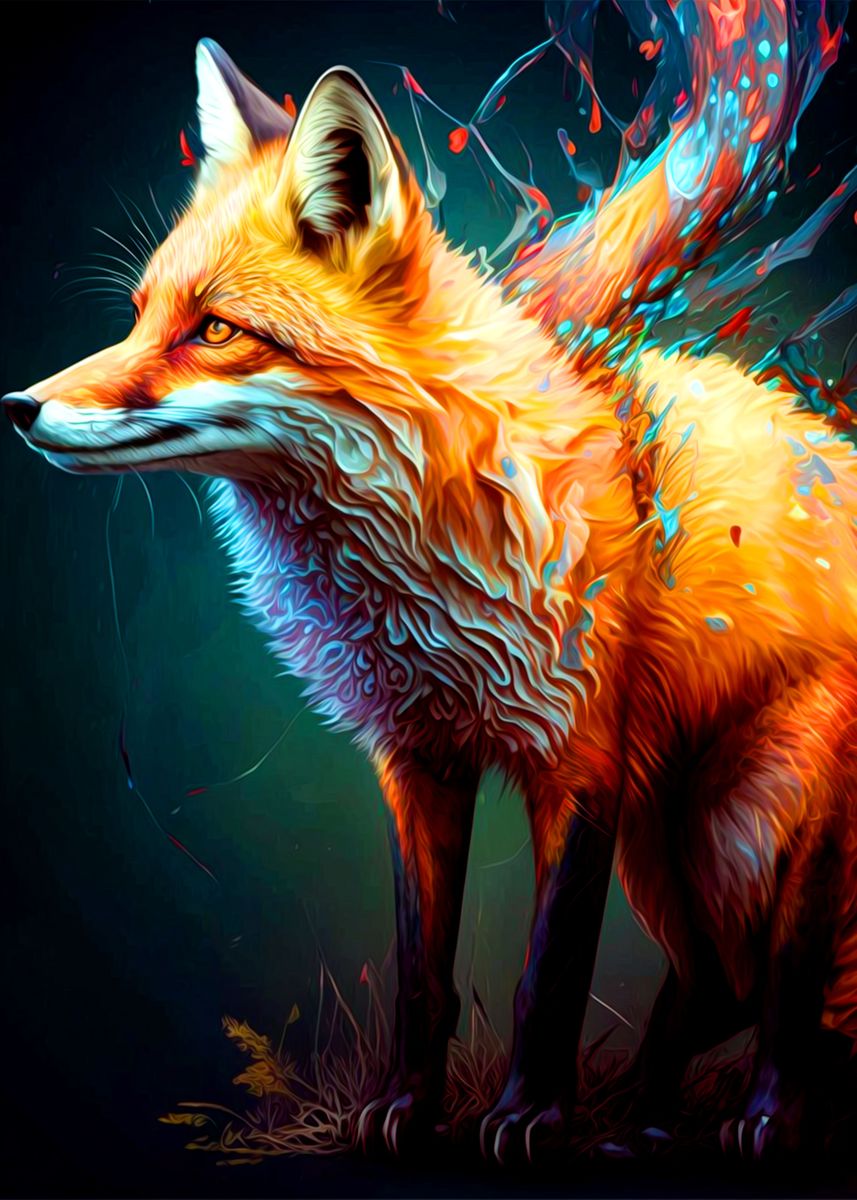 'Fantasy Fox' Poster by bds land | Displate