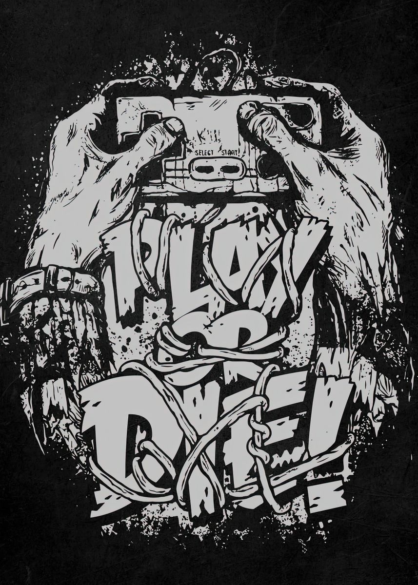 'Gaming' Poster, picture, metal print, paint by Long Dragon | Displate