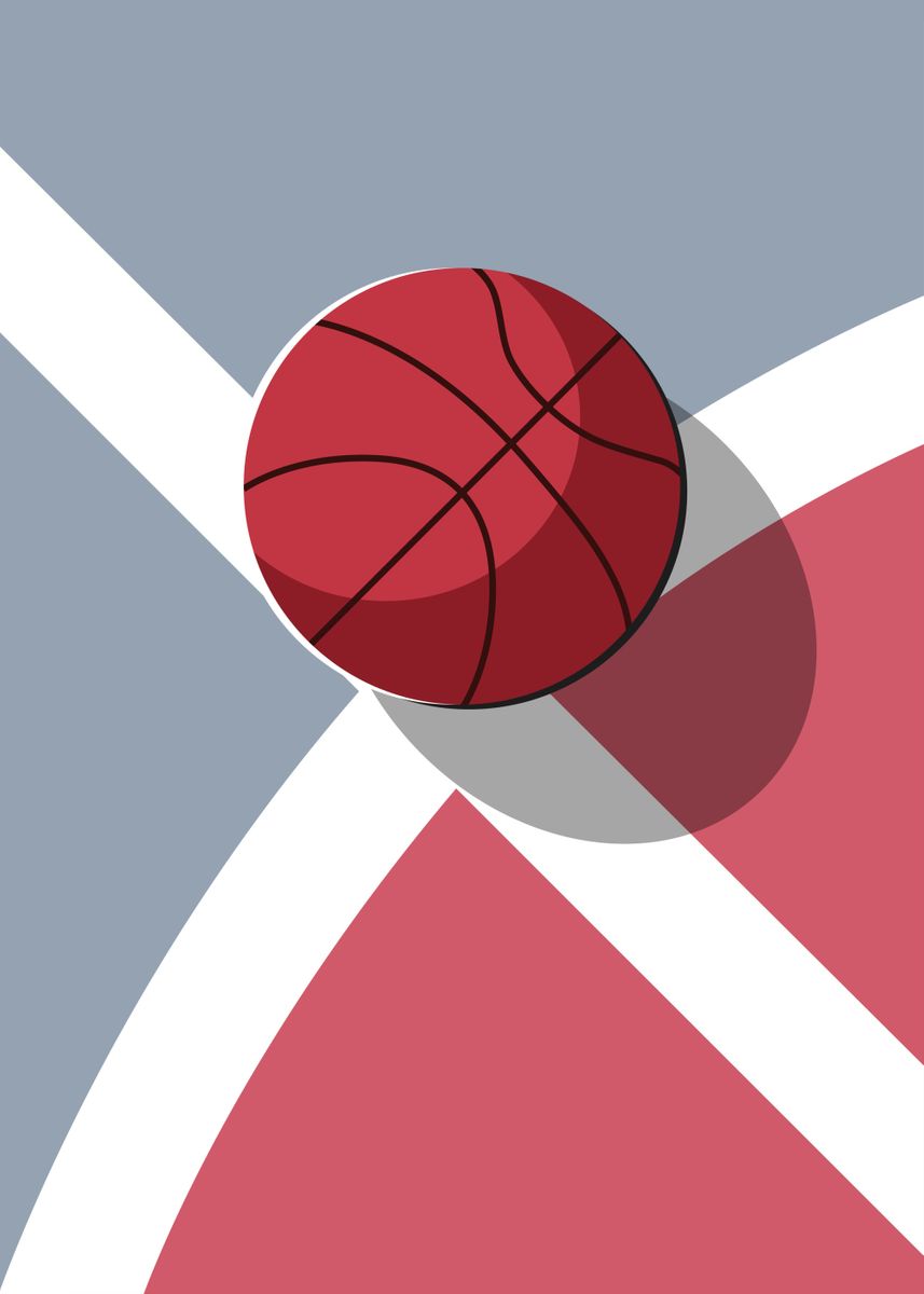 'basketball minimalism' Poster, picture, metal print, paint by Erico ...