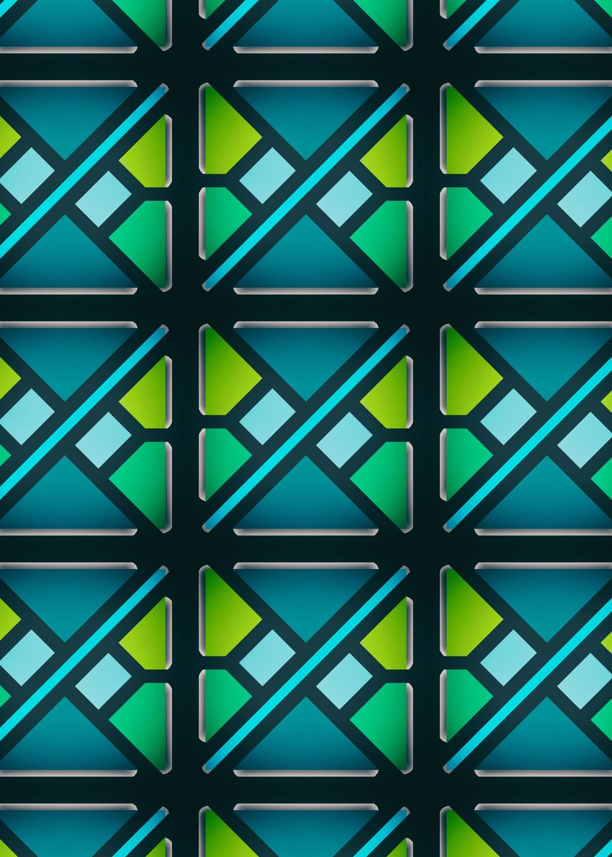 'Stained Glass 3A' Poster by wagnerps | Displate