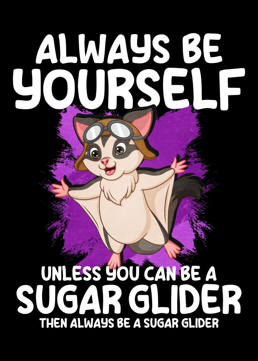 'Sugar Glider Funny Gift' Poster, picture, metal print, paint by Hexor ...