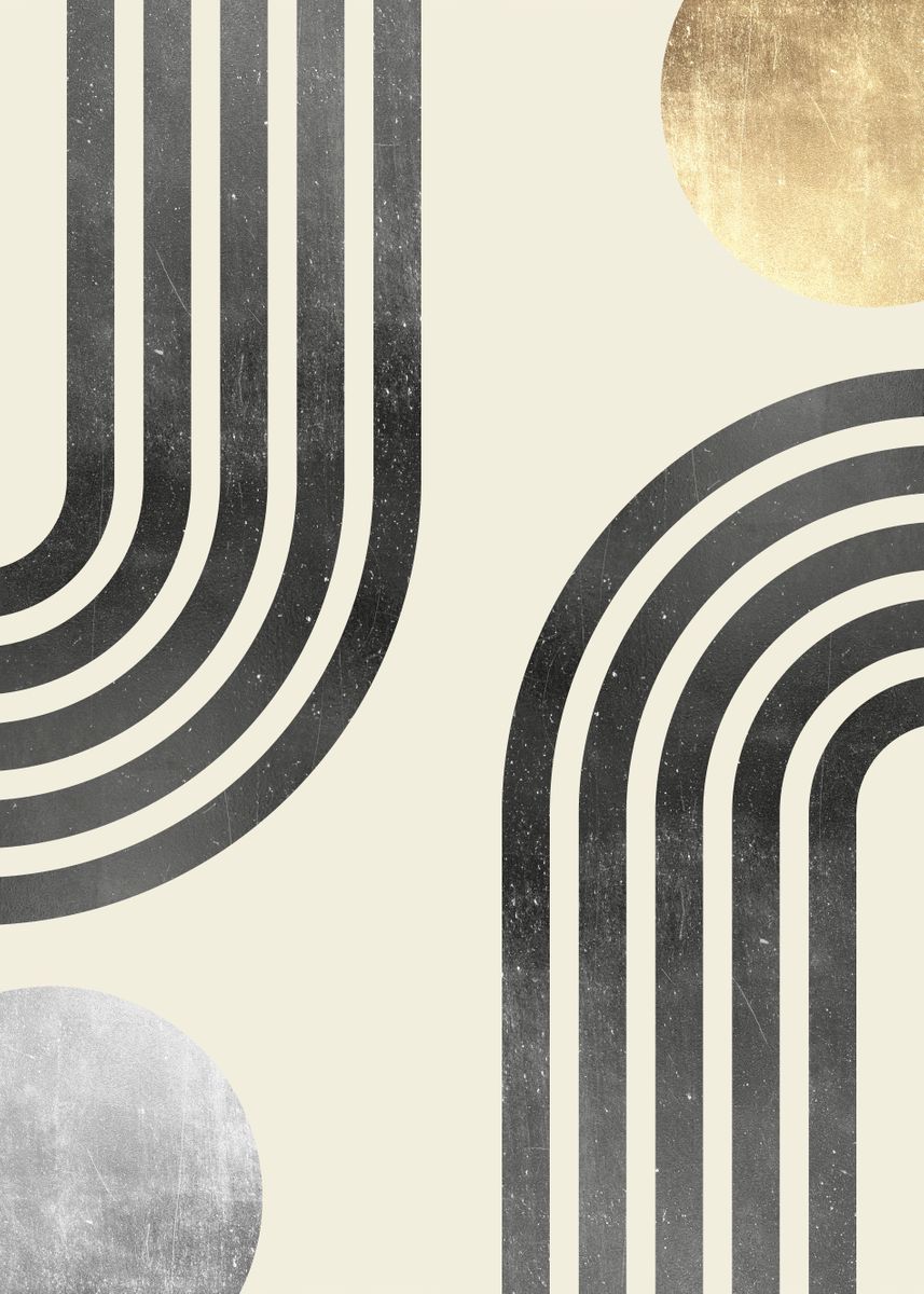 'Metal and gold art 9' Poster, picture, metal print, paint by Vitor ...