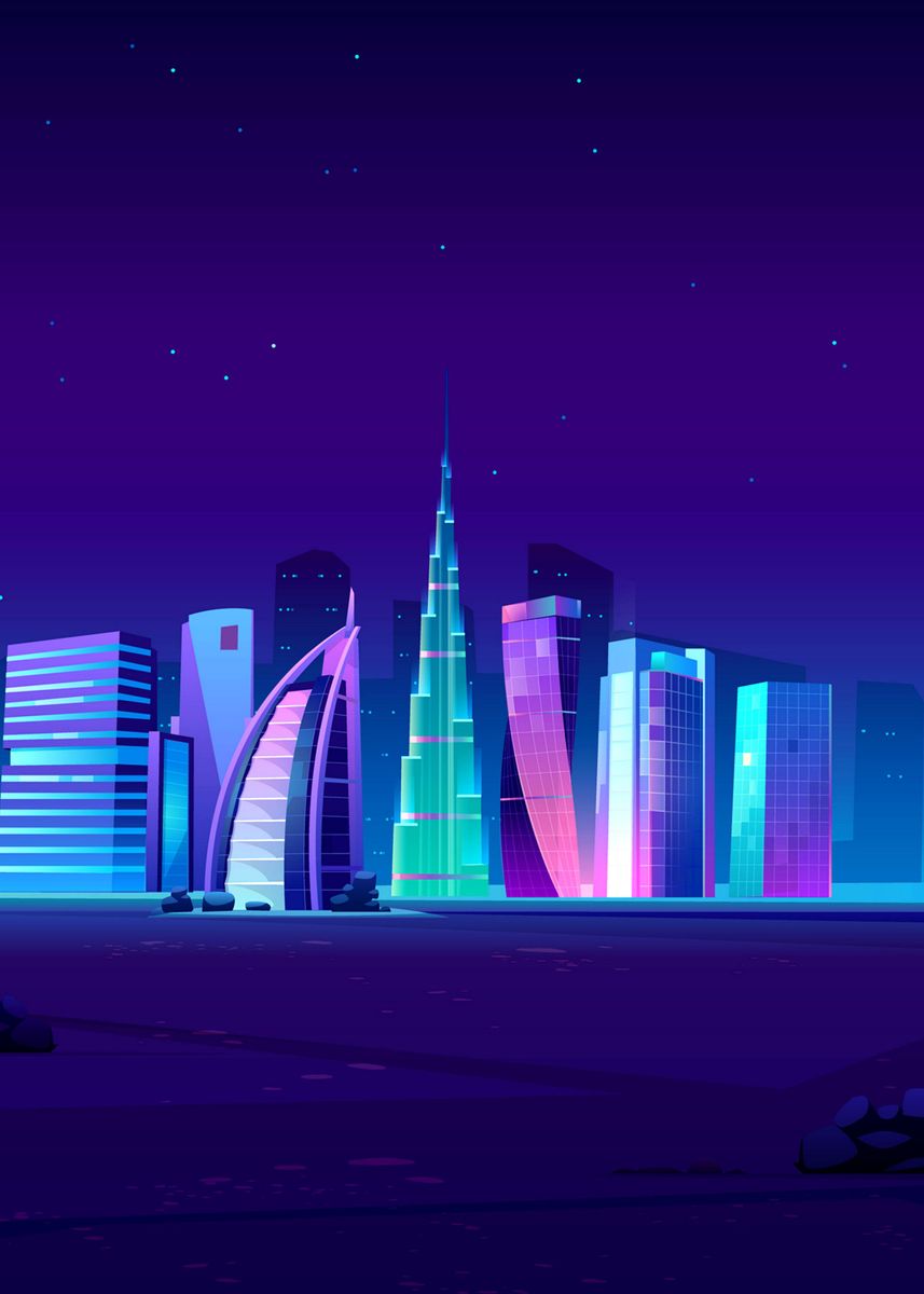 'neon art ' Poster, picture, metal print, paint by Day1bun Art | Displate