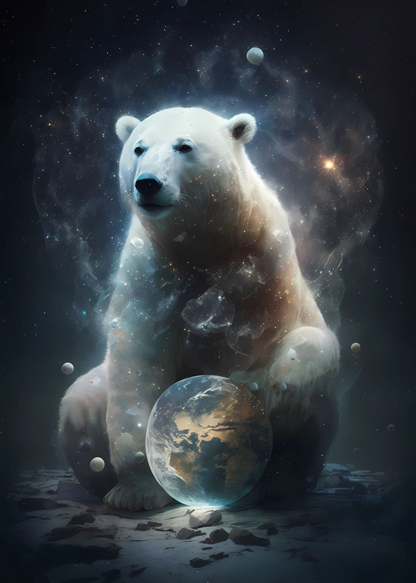 'Polar Bear Unreal' Poster by Meriah Schneider | Displate