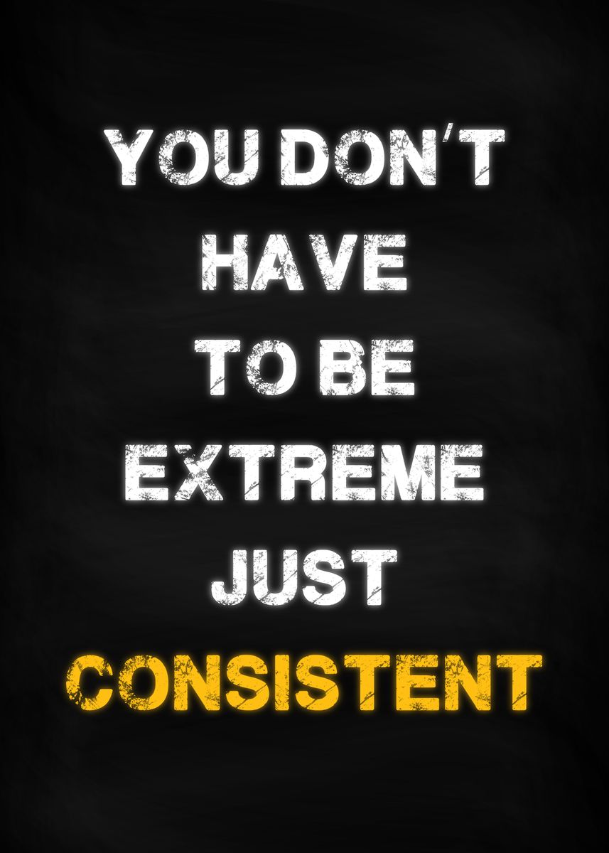 'Consistency Gym Workout' Poster by dkDesign | Displate