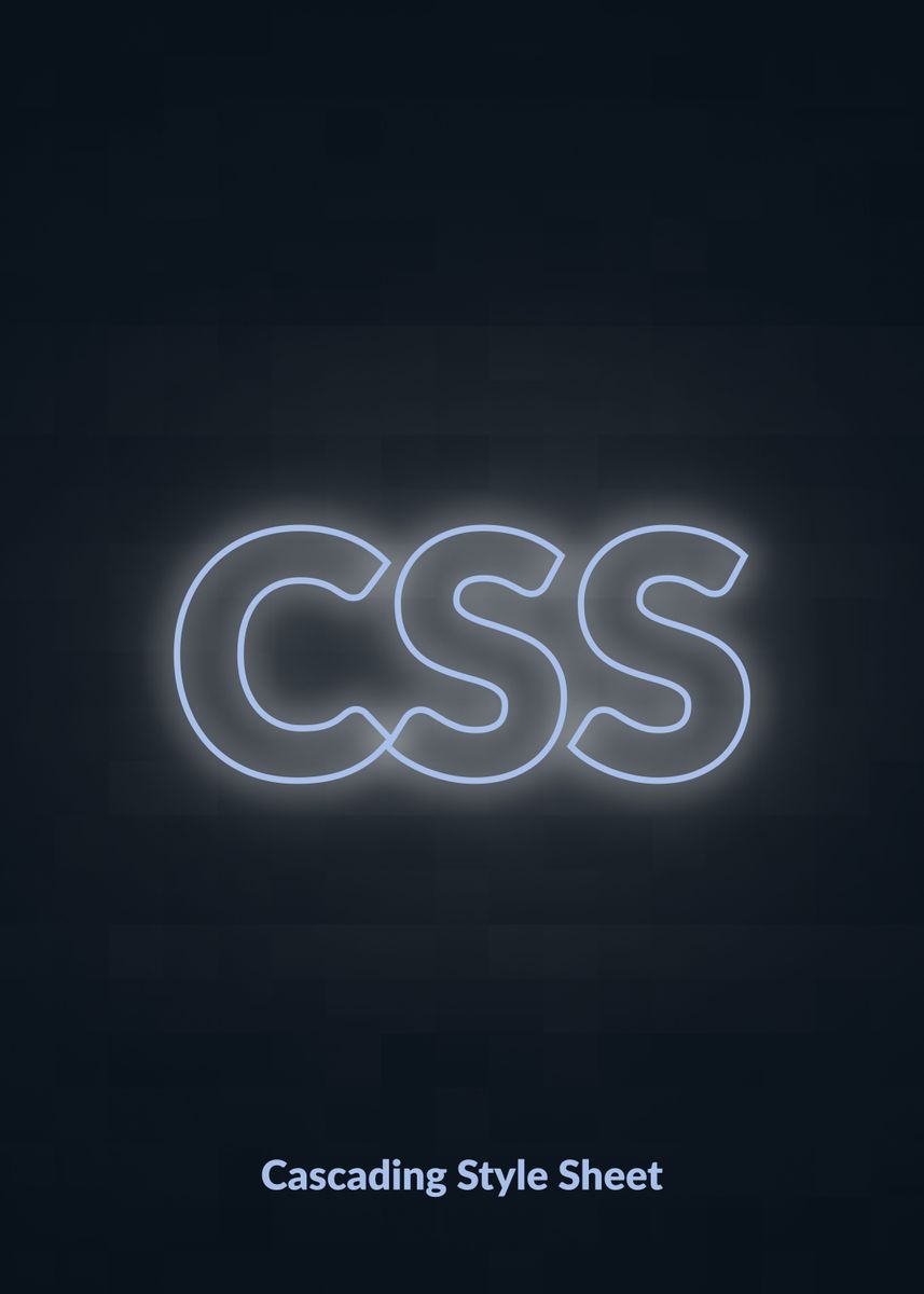 'CSS Style Neon' Poster, picture, metal print, paint by Wisnu Harjanta ...