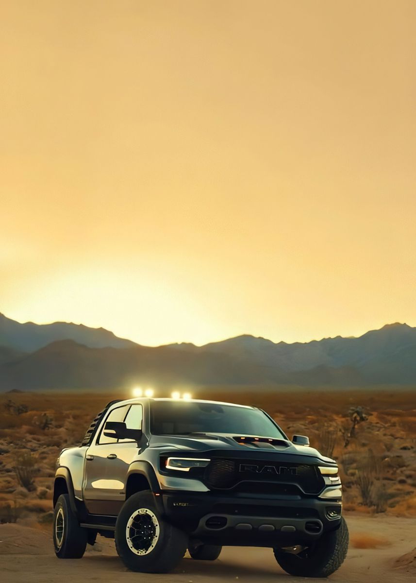 'Ram TRX' Poster, picture, metal print, paint by vibes design | Displate