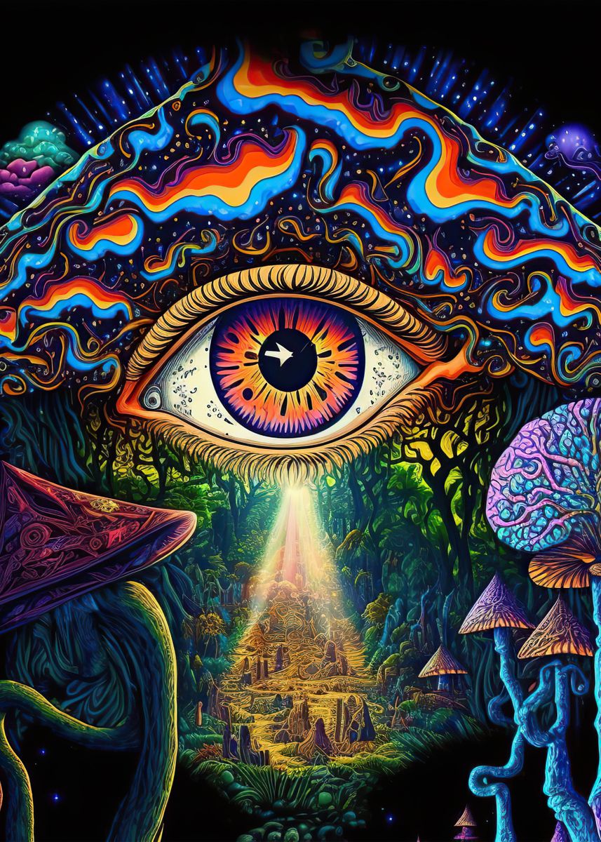 'Psychedelic' Poster, picture, metal print, paint by Siobhan Lamb ...