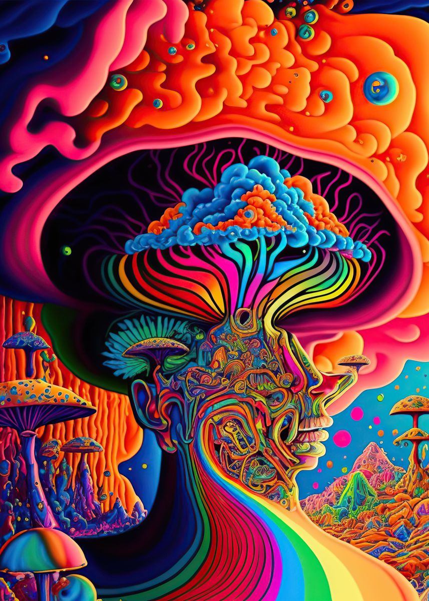 'Psychedelic' Poster, picture, metal print, paint by Siobhan Lamb ...