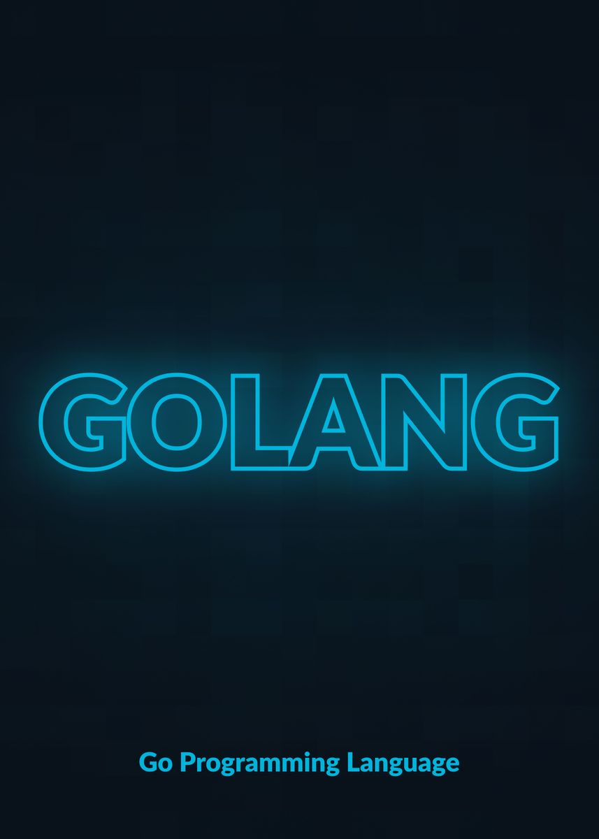 'Golang Programming Neon' Poster, picture, metal print, paint by Wisnu ...