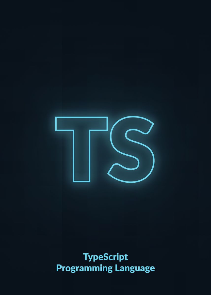'Typescript Neon Style' Poster, picture, metal print, paint by Wisnu ...