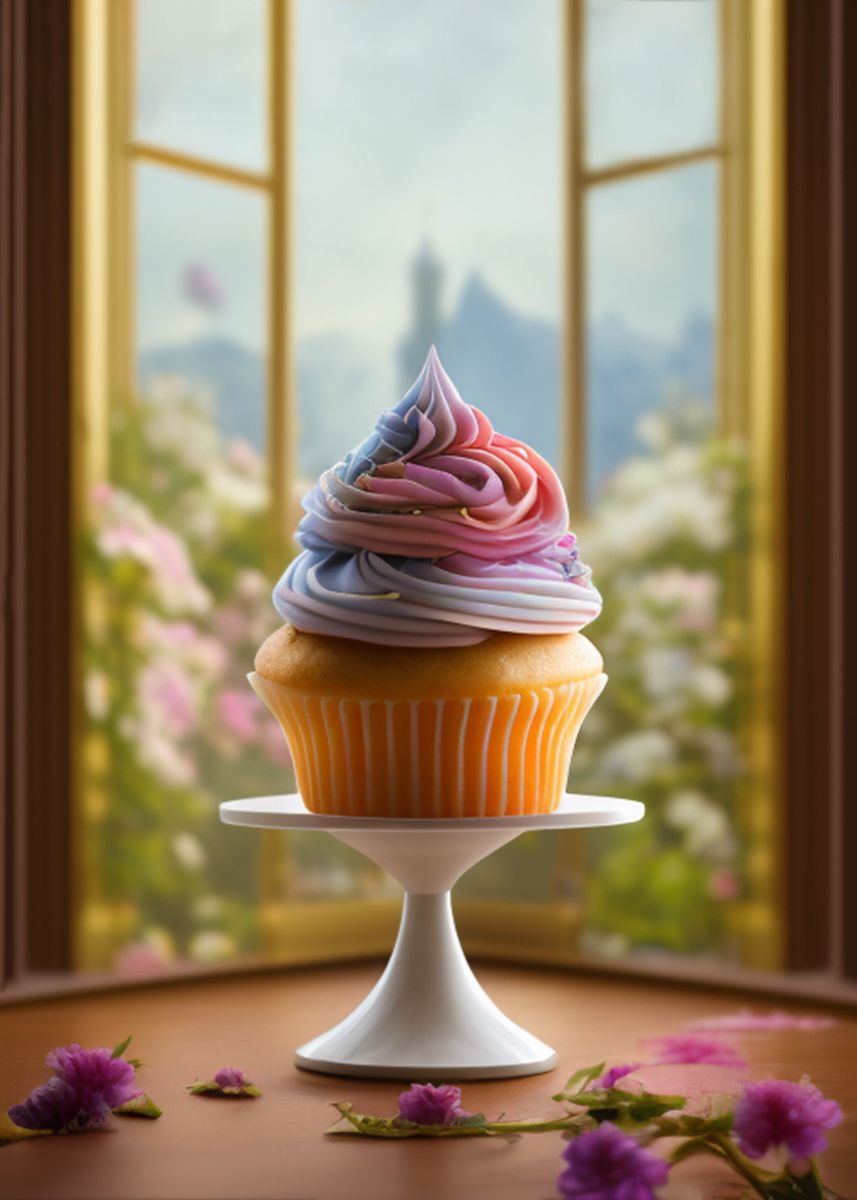 'Fantasy Cupcake' Poster, picture, metal print, paint by Julia Rudens ...