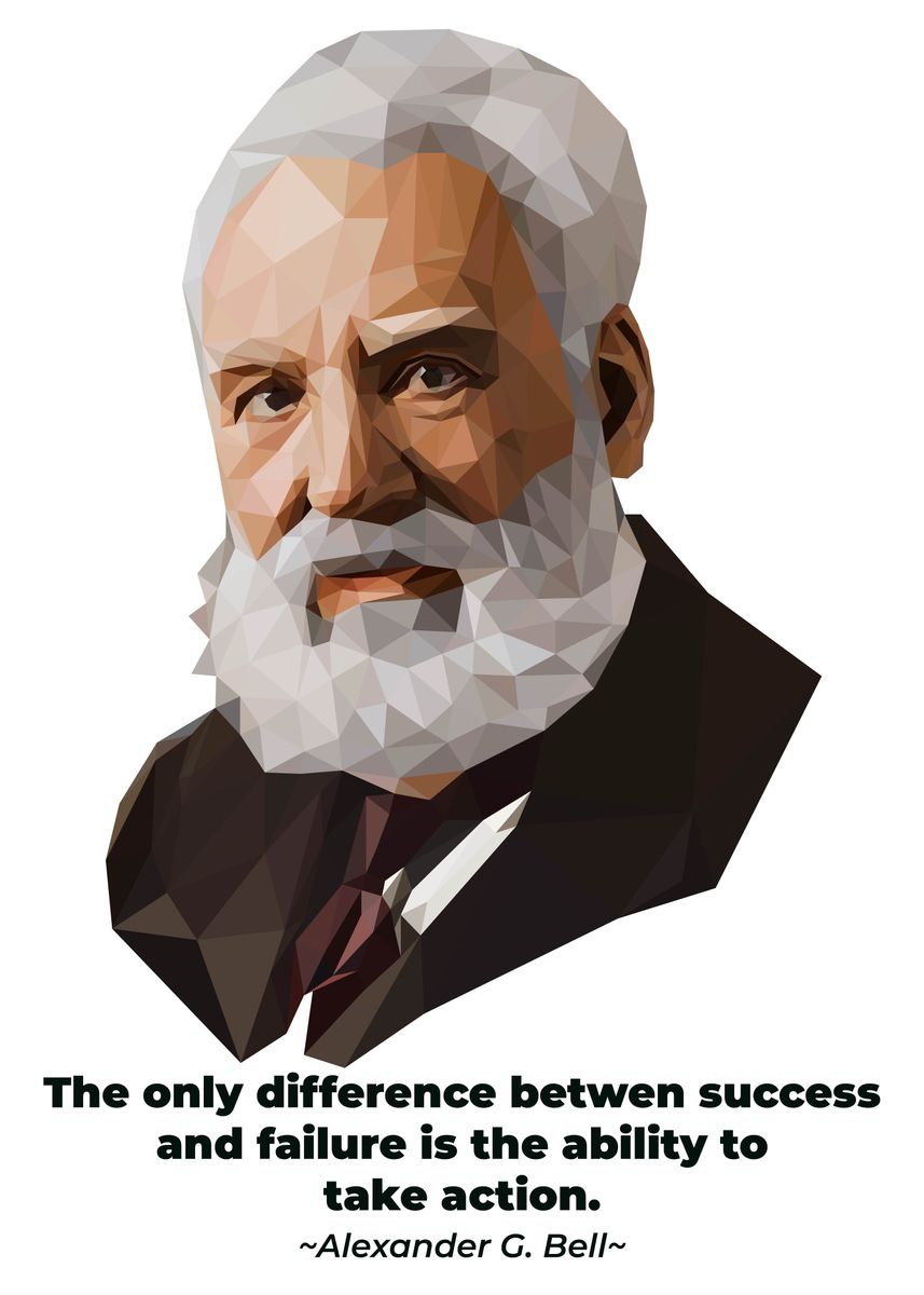 'Alexander Graham Bell' Poster, picture, metal print, paint by frmn ...
