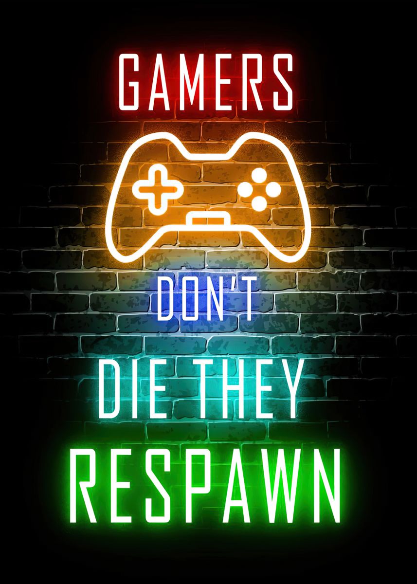 'Gaming' Poster, picture, metal print, paint by Long Dragon | Displate
