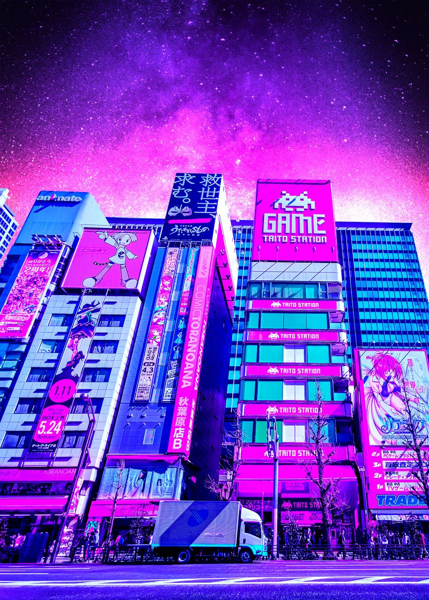 'Tokyo night sky' Poster by herikurny27 ID | Displate