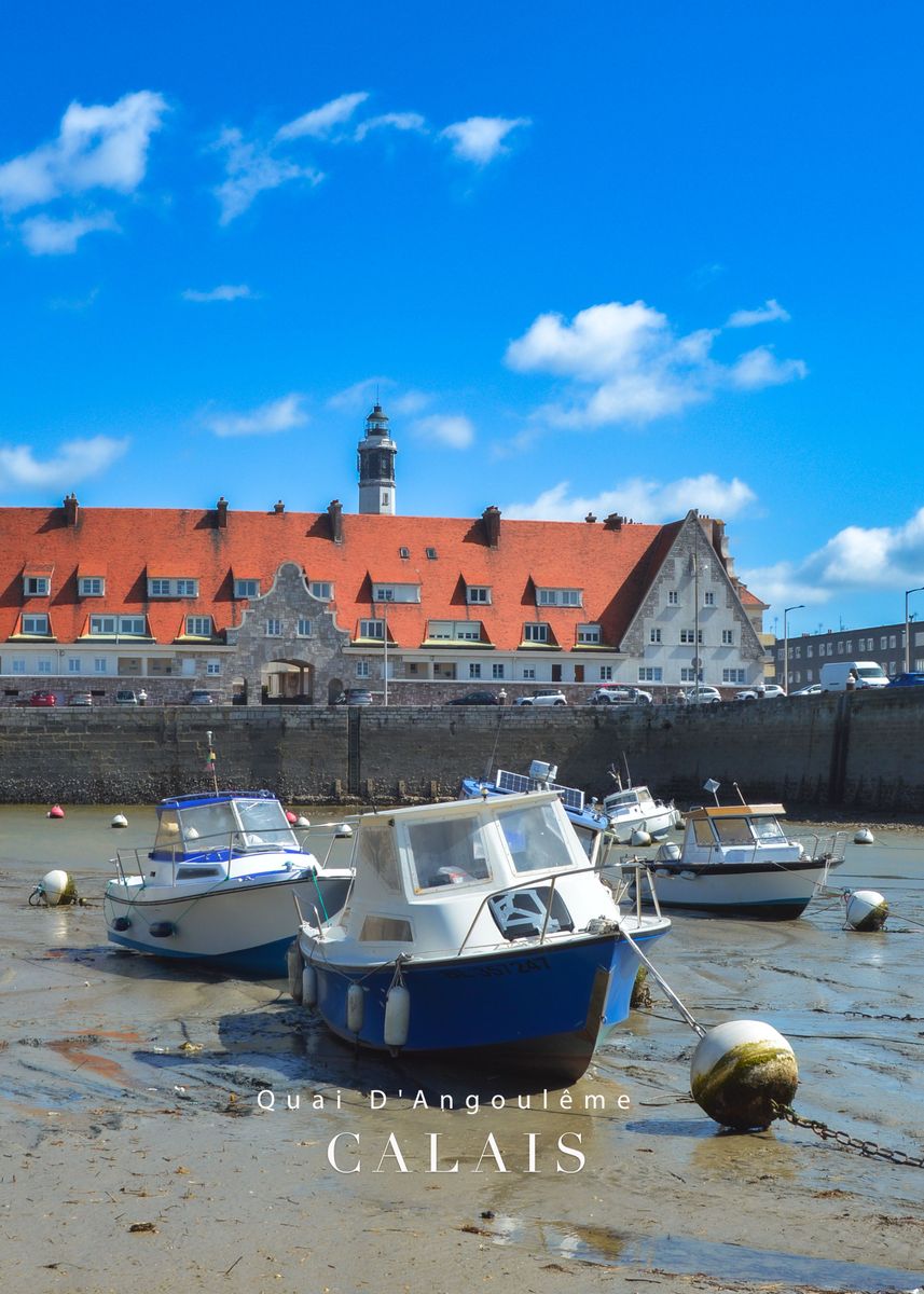 'Calais Harbor' Poster, picture, metal print, paint by GregPics | Displate