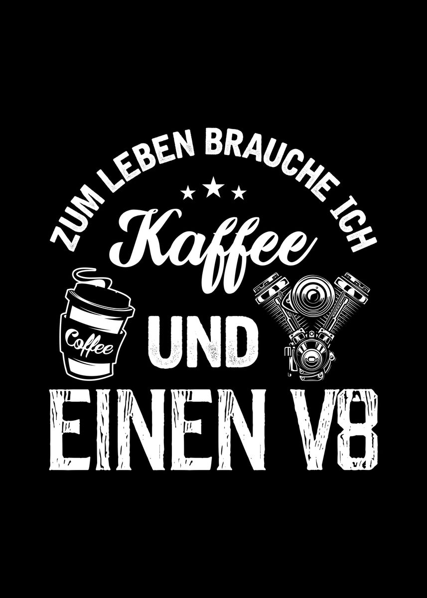 'Tuner Tuning German V8' Poster, picture, metal print, paint by ...