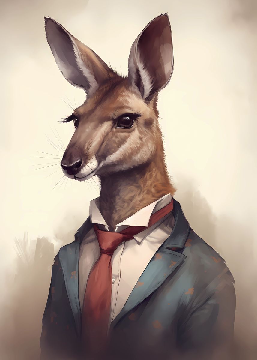 'Kangaroo Magic realism' Poster, picture, metal print, paint by Asmaa ...