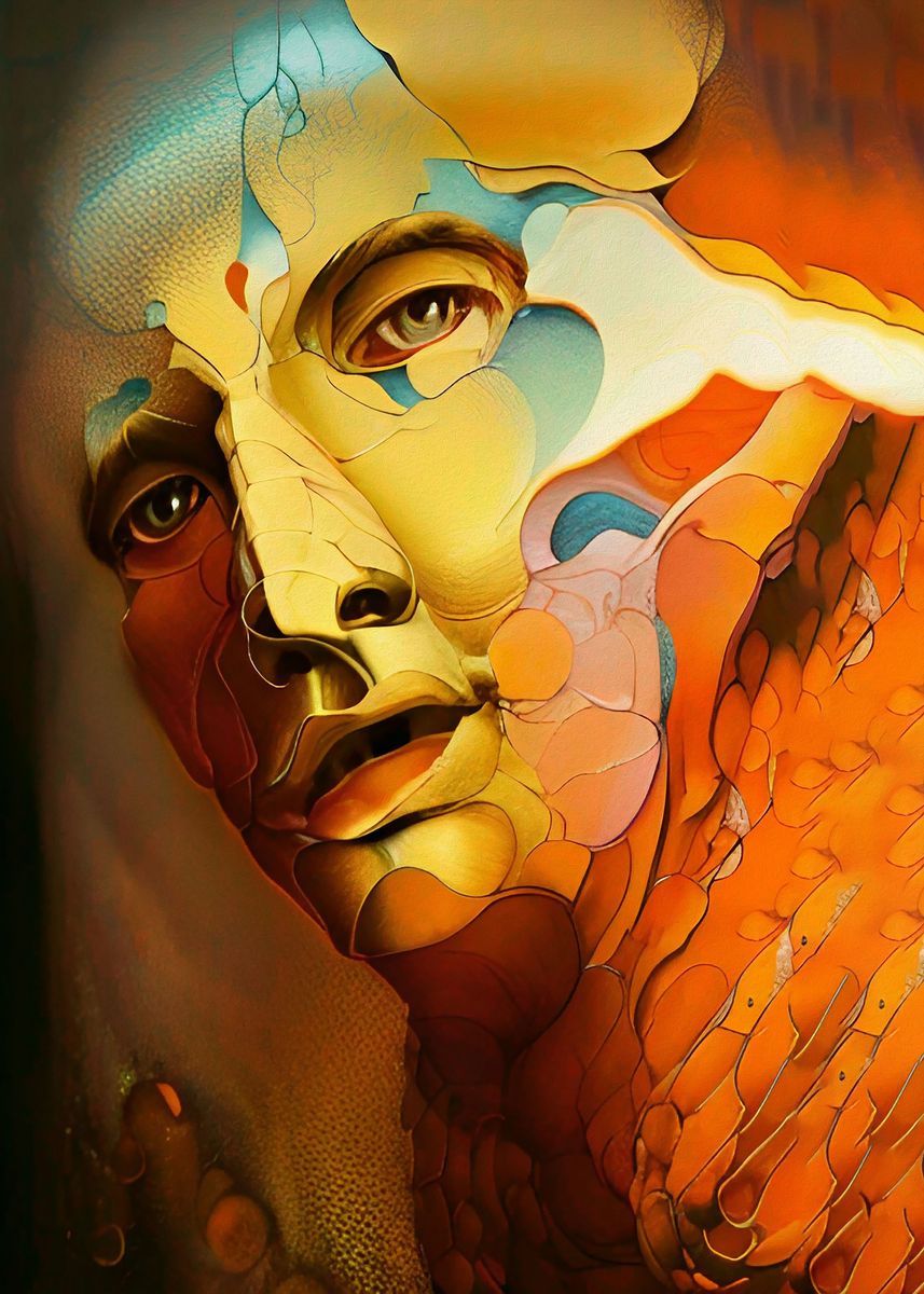 'Abstract man portrait' Poster by Bruce Rolff | Displate