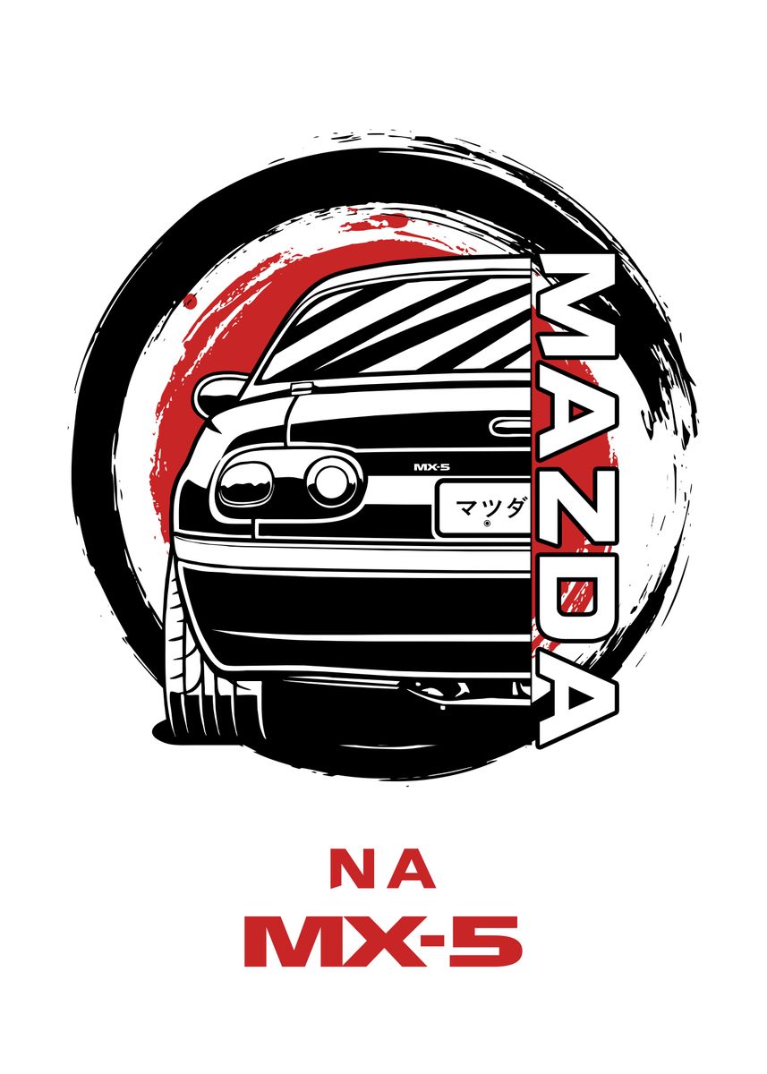 'Mazda Miata MX5' Poster, picture, metal print, paint by Faissal Thomas ...