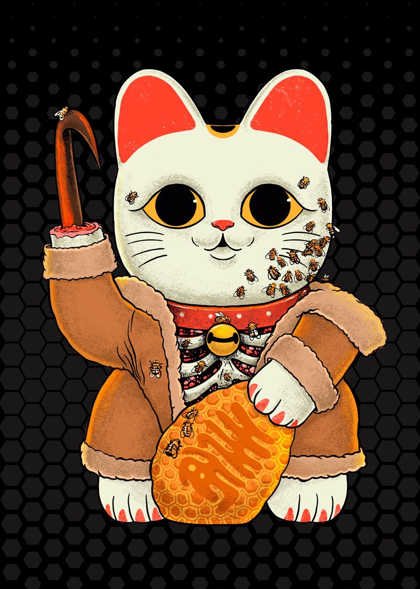 'Candy cat' Poster, picture, metal print, paint by Pepe Rodriguez ...