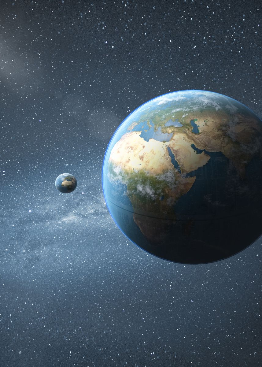 'Twin Earth' Poster, picture, metal print, paint by Iamtripsy | Displate