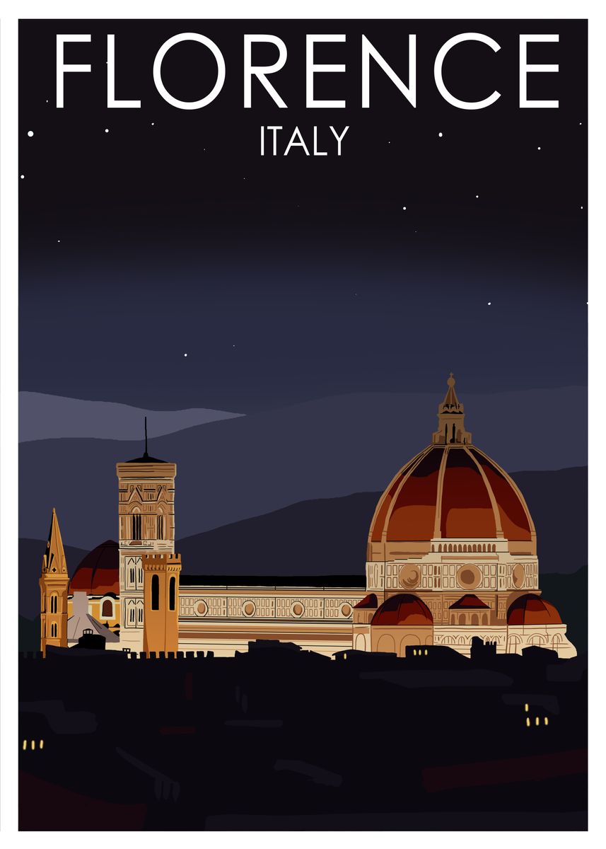 'Florence' Poster, picture, metal print, paint by OmegaArt | Displate