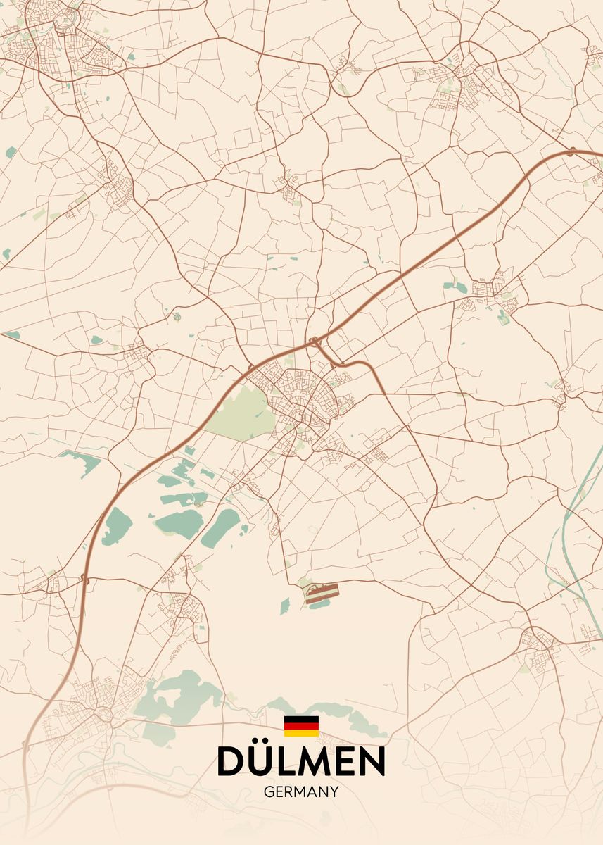 'Dulmen DE' Poster, picture, metal print, paint by IMR Designs | Displate