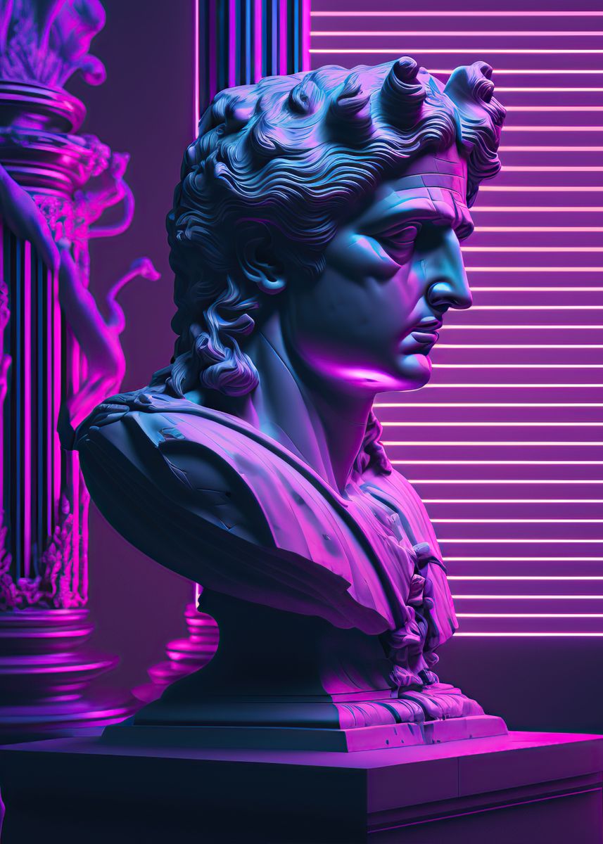 'Statue Of David ' Poster, picture, metal print, paint by Anime | Displate