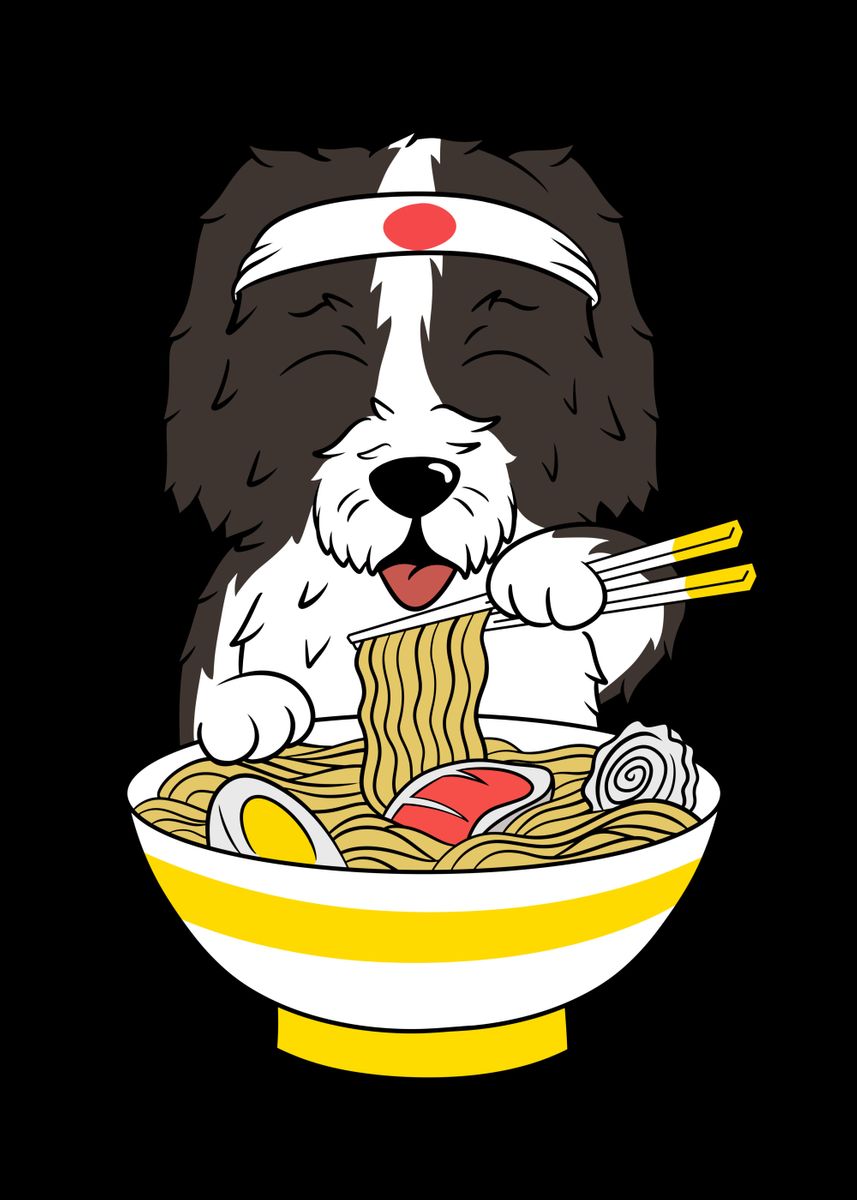 'Havanese Ramen' Poster, picture, metal print, paint by PetPrints | Displate